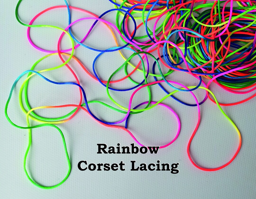Rainbow Corset Polyester Lacing, Corset Lacing Cord, Replacement Lacing ...