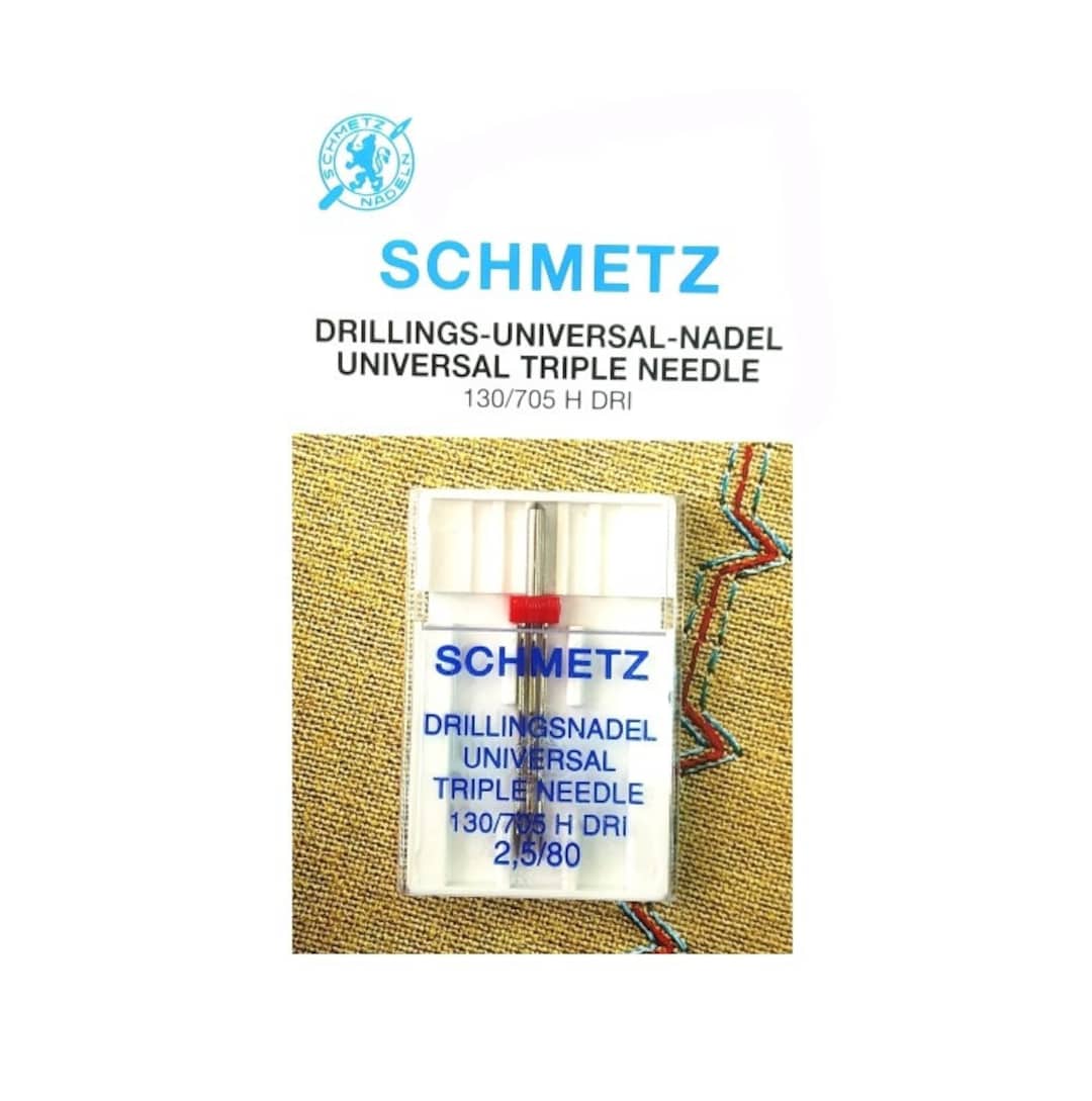 Schmetz Universal Triple Needles 2.5/80 Domestic Sewing Machine Needles ...