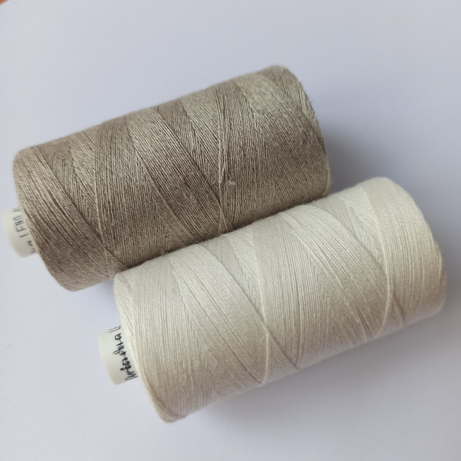 100% Linen Thread Natural and Bleached 500 M Spool - Etsy