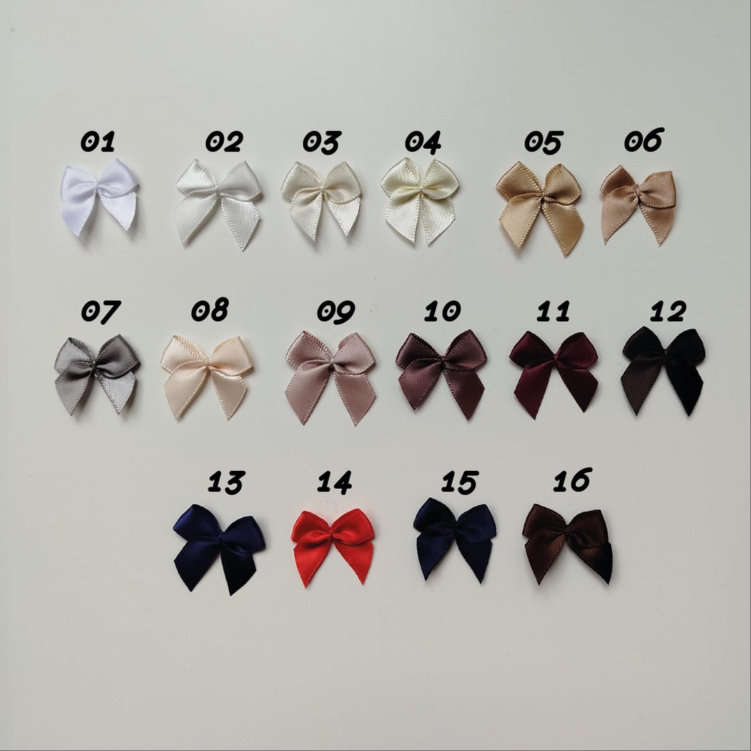 Tiny Bows, Multi Purpose Bows, Card Making Supply, Mini Crafting Bows ...