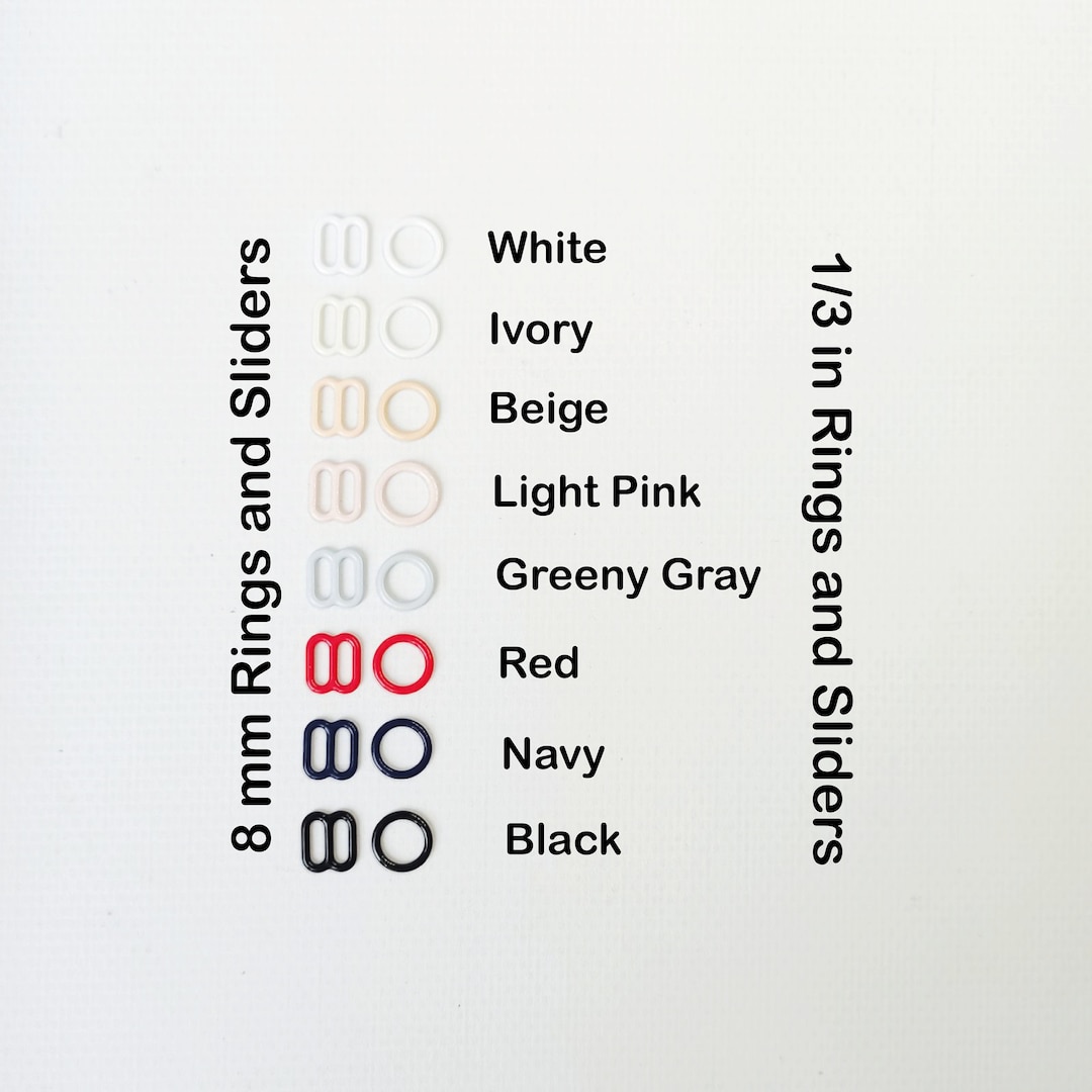 8 Mm (1/3 In) Nylon Coated Metal Rings and Sliders - 9 Colors - Premium ...