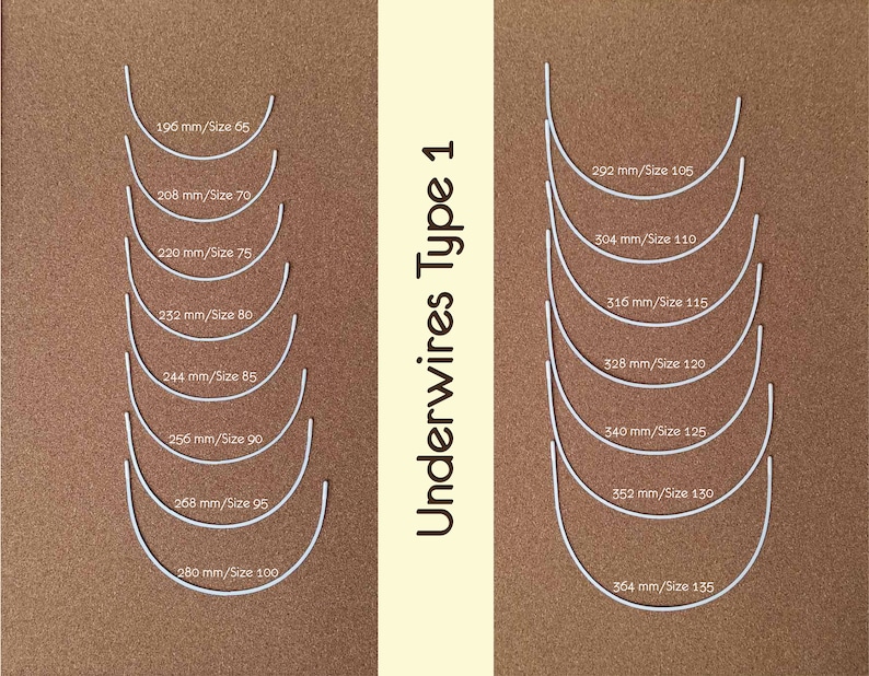 Standard Underwire Fitting Pack - Type 1 - 3 Pairs of Underwire Size ...