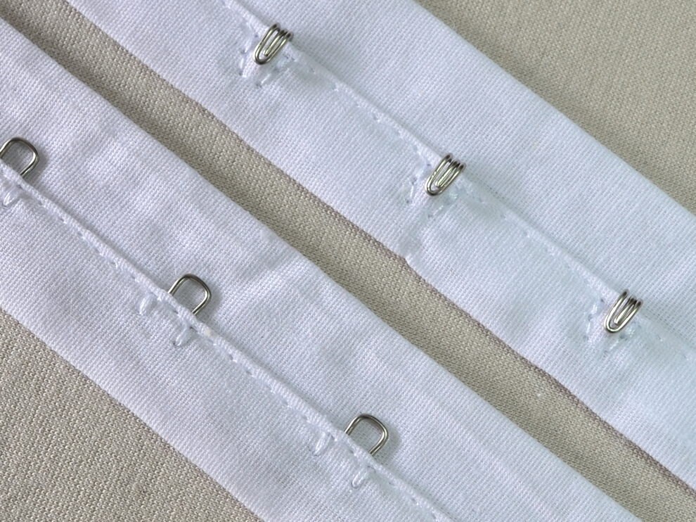 White Hook and Eye Tape Trim 100% Cotton Fabric Non-rust - Etsy