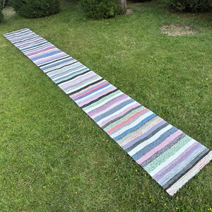 Flatweave Cotton Rug, Striped Stair Runner, Hand Loomed Rug ...