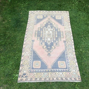 Turkish Pink Rug 4x7 Vintage Rug Oushak Area Rug Wide - Etsy