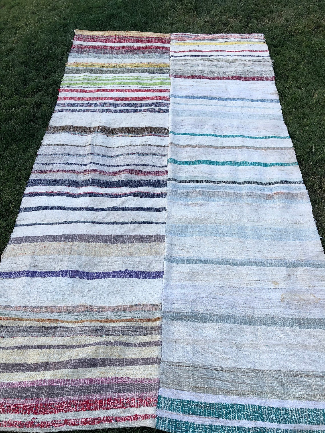 Bohemian Rag Rug Large Vintage Area Rug Hand Loomed Rug for - Etsy