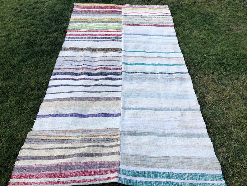 Bohemian Rag Rug Large Vintage Area Rug Hand Loomed Rug for - Etsy