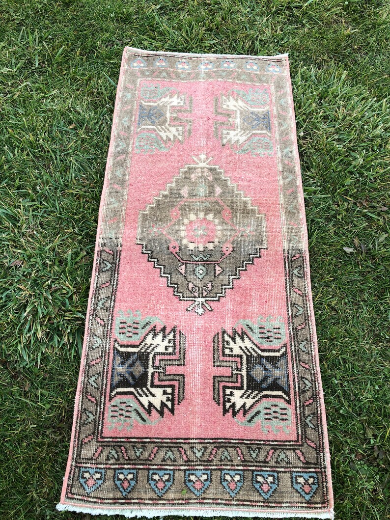 Mini Turkish Rug 2x4 Wool Rug Small Oushak Rug Bath Rug | Etsy