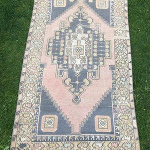 Turkish Pink Rug 4x7 Vintage Rug Oushak Area Rug Wide - Etsy