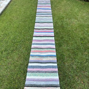 Flatweave Cotton Rug, Striped Stair Runner, Hand Loomed Rug ...