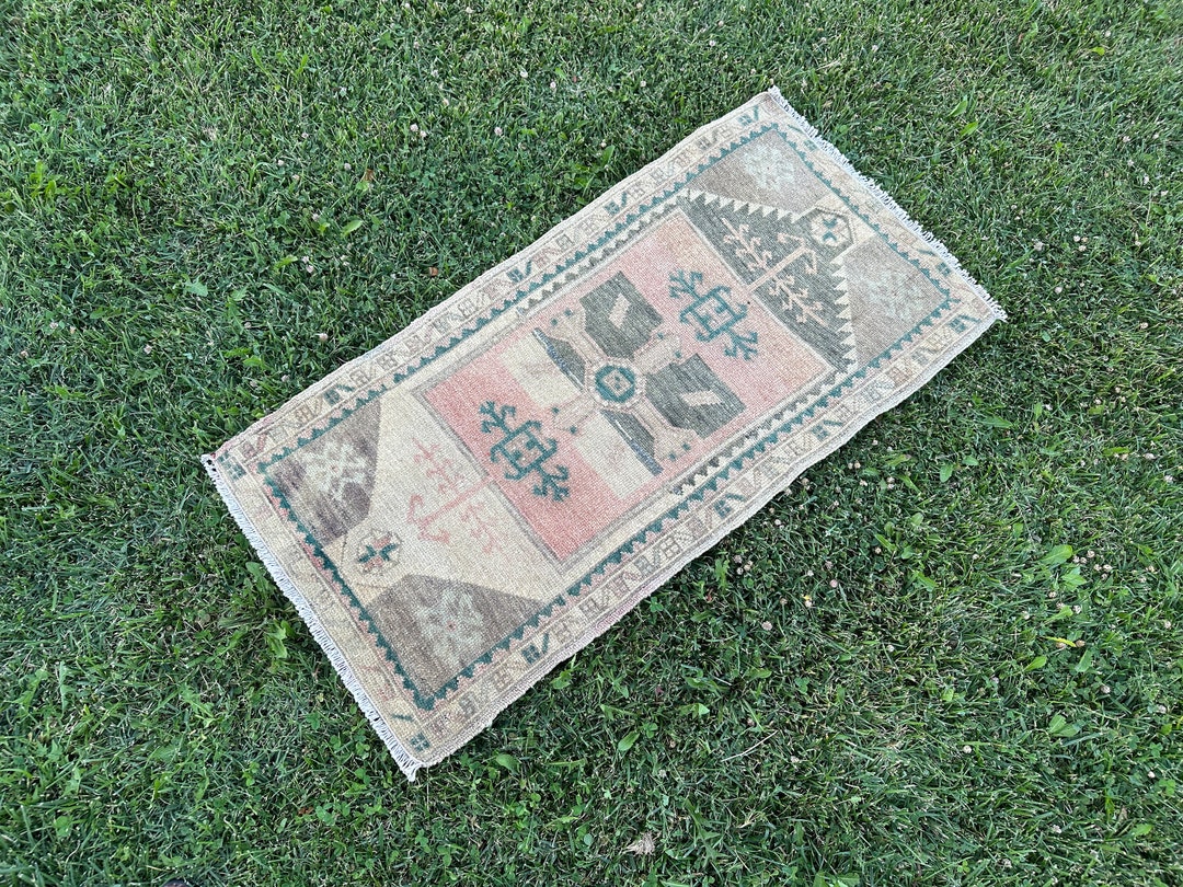 Vintage Bathroom Rug, Moroccan Door Mat, Welcome Mat Turkish, Small ...
