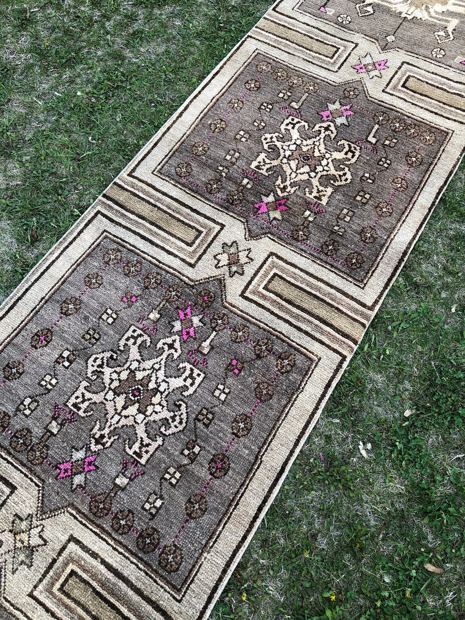 3x13 Runner Rug Extra Long Runner Neutral Turkish Rug | Etsy