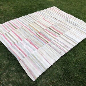 Large Rag Rug, Hand Loomed Rugs, Flatweave Kilim Rug, 7x10 Moroccan Rug ...