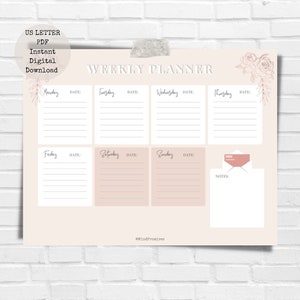 Weekly Planner Printable - Etsy