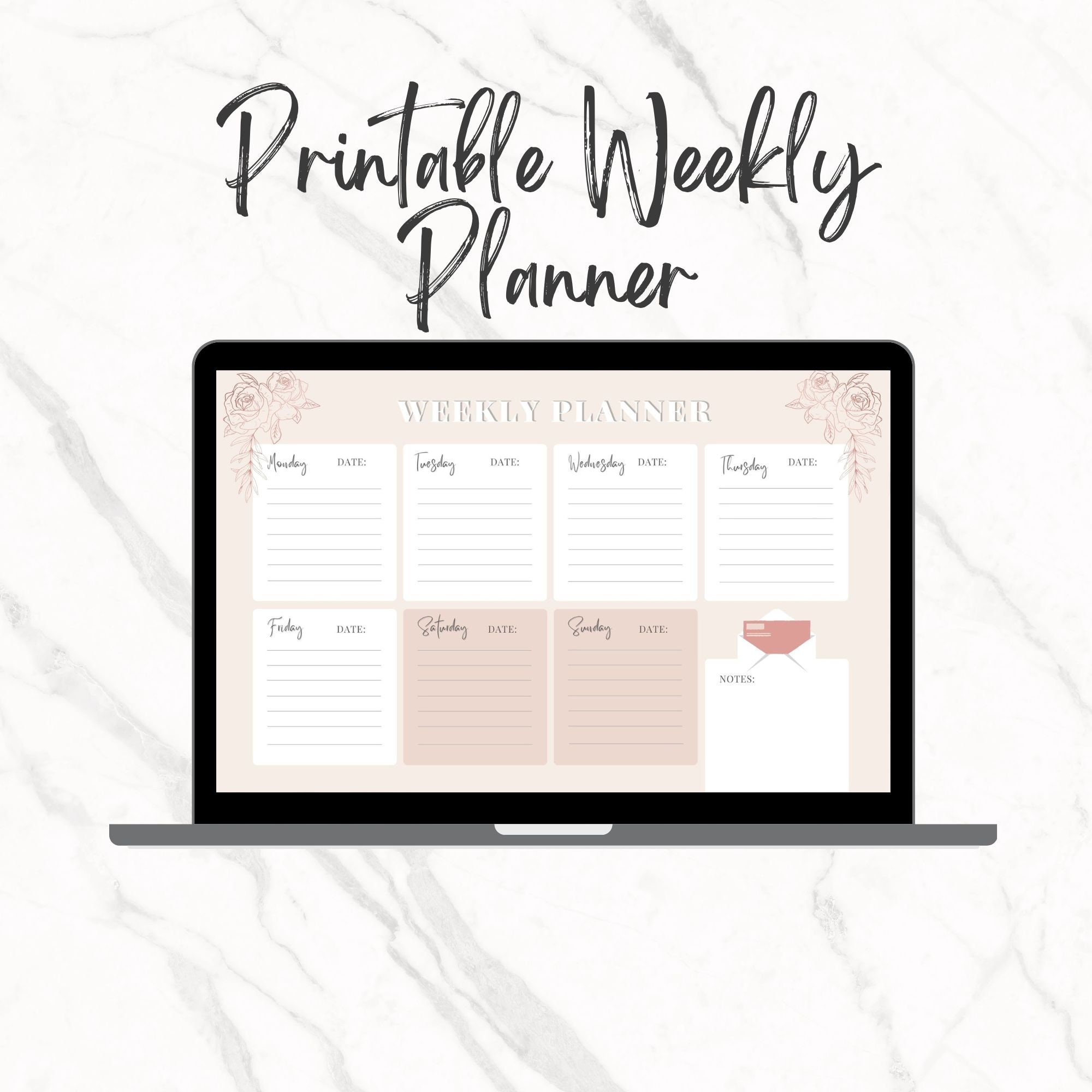 Weekly Planner Printable - Etsy