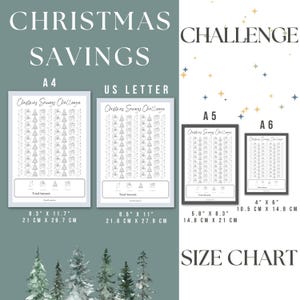 Christmas Savings Challenge Printable Tracker Money Saving Christmas ...