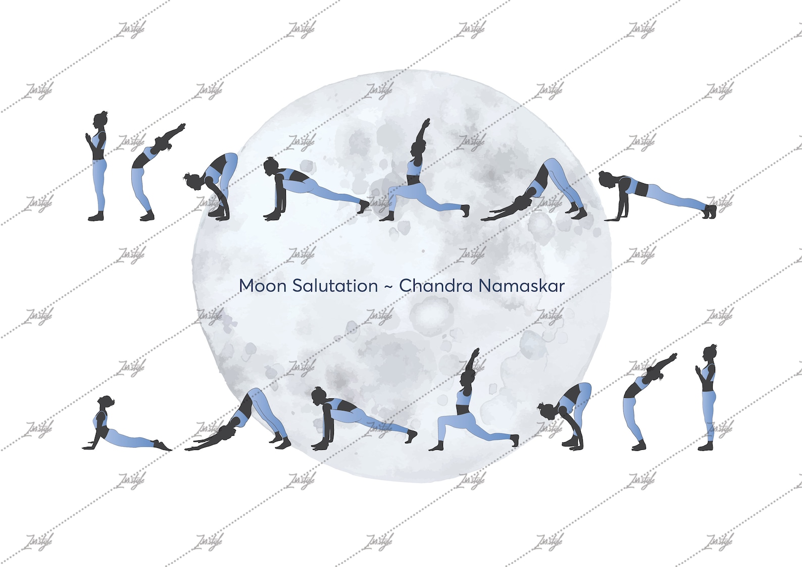 Moon Salutation, Chandra Namaskar, Yoga Sequence, Yoga Guide, Breathe ...