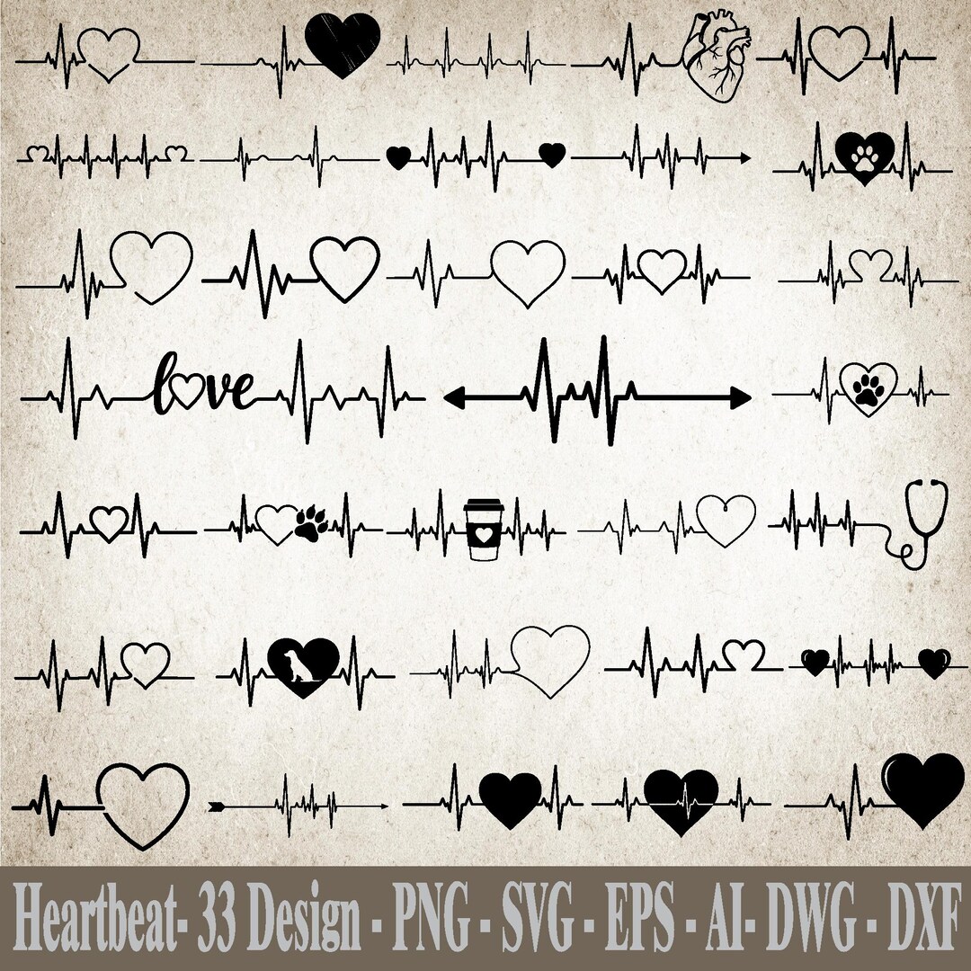 Heartbeat Line Svg, Life Line SVG, Heartbeat Line Pulse Svg, Healthcare ...