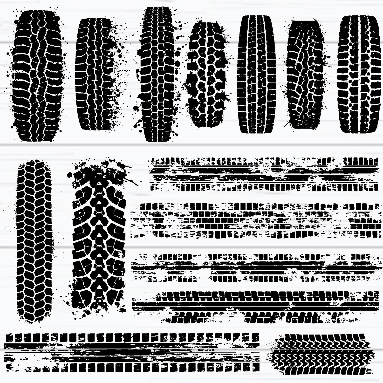 Tire Tracks SVG, Tire Track Patterns, Tire Track Clipart, Tire Marks ...