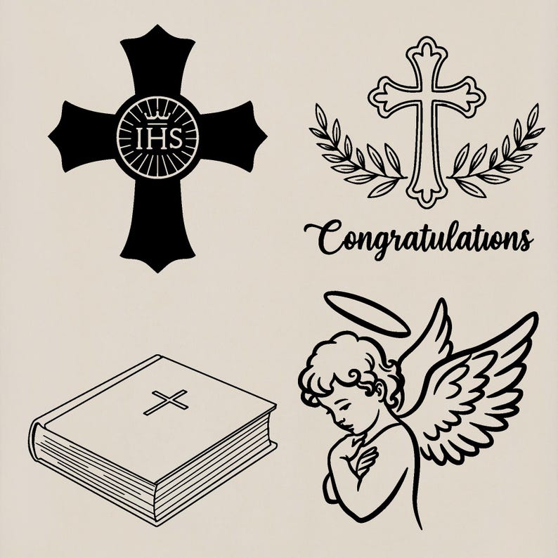 Baptism Communion SVG, First Holy Communion Decorations SVG, Catholic ...