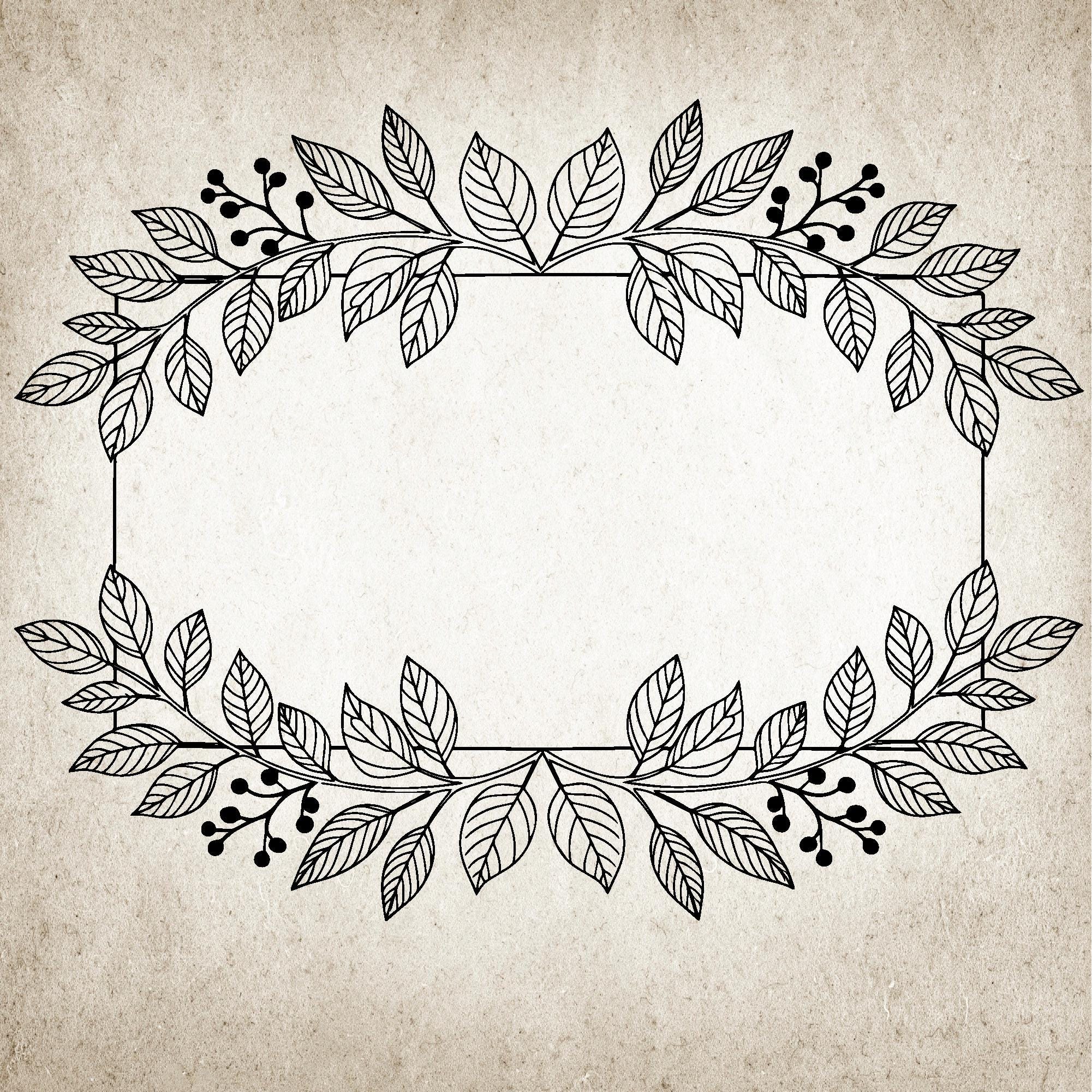 Decorative Frame SVG, Decorative Border Svg, Floral Border Svg, Oval ...