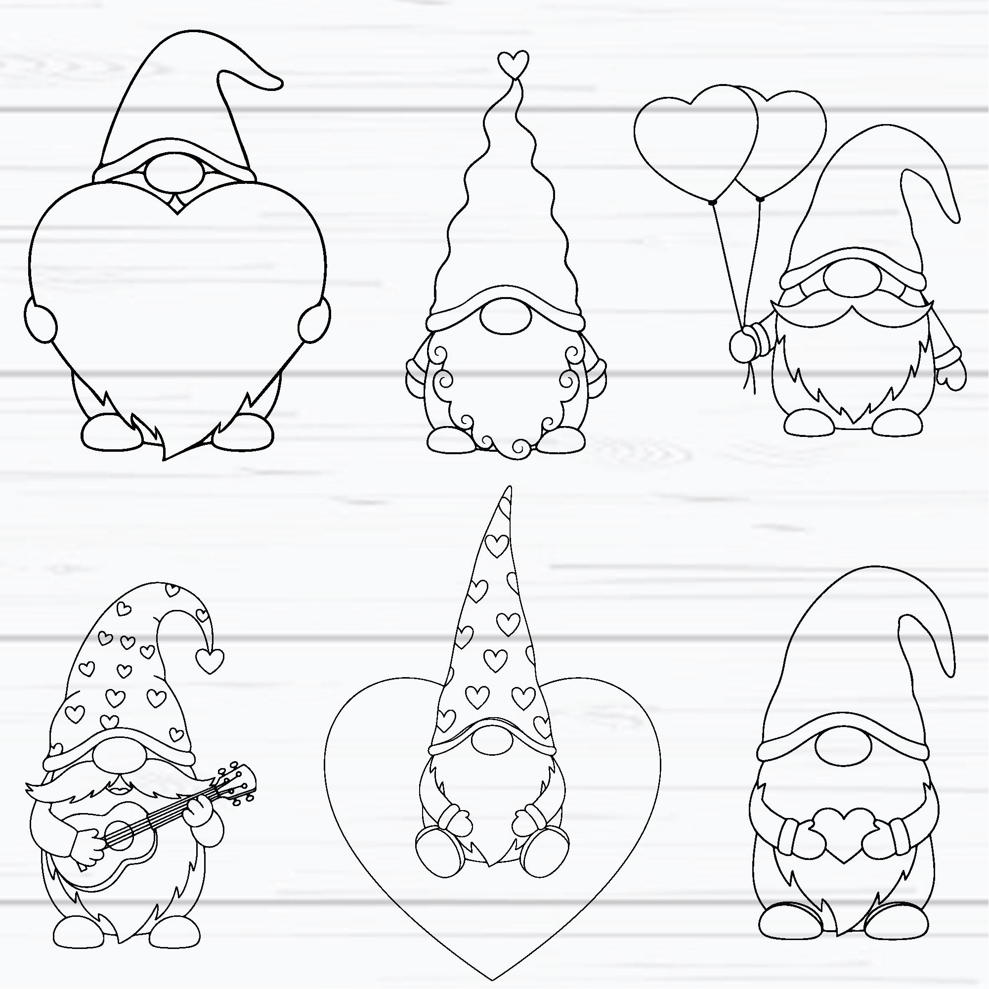 Valentine Gnome SVG Bundle, Love Gnome Designs, Holiday Gnomes ...