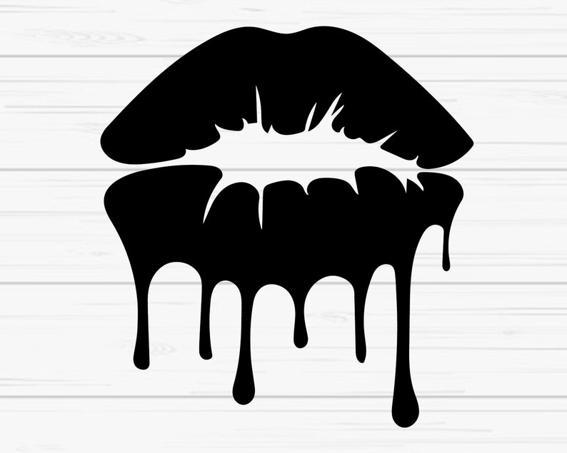 Drip Lips Svg Lips Svg Lipstick Svg Kiss Svg Biting Etsy