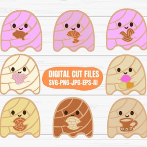 Cute Ghost SVG, Spooky Conchas SVG, Pan Dulce SVG, Concha Ghost Svg ...