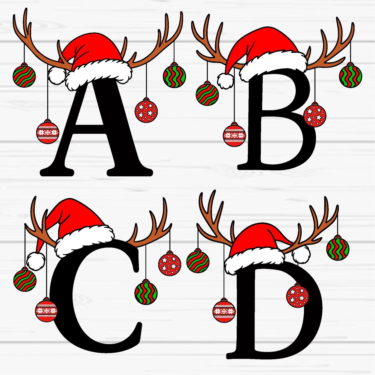 Christmas Alphabet SVG, Christmas Font SVG, A-Z Christmas Letters SVG ...