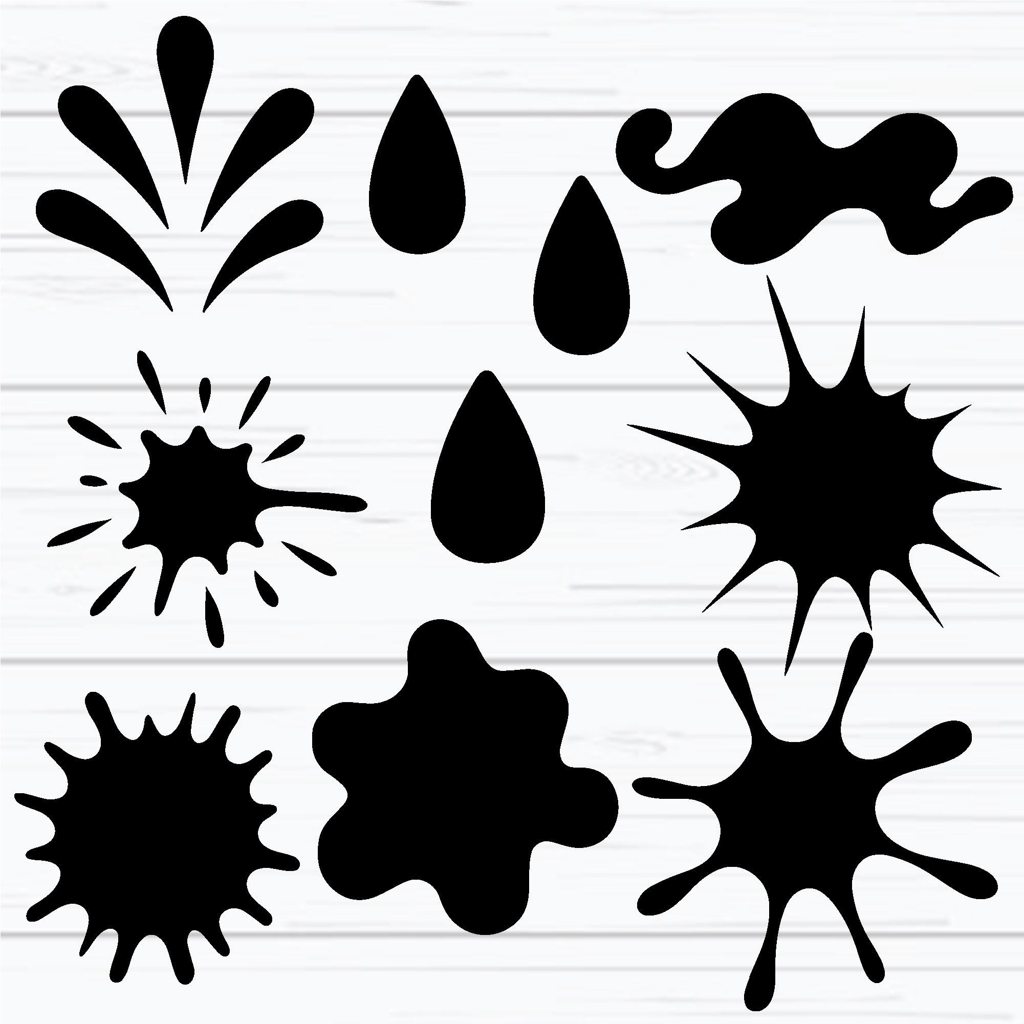 Water Drops SVG Bundle, Water Splash Svg, Splash and Drip Silhouette ...