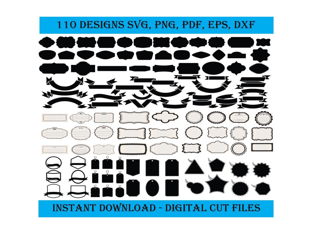 Tag SVG Gift Tag SVG Frames SVG Name Tag Svg Borders Svg - Etsy