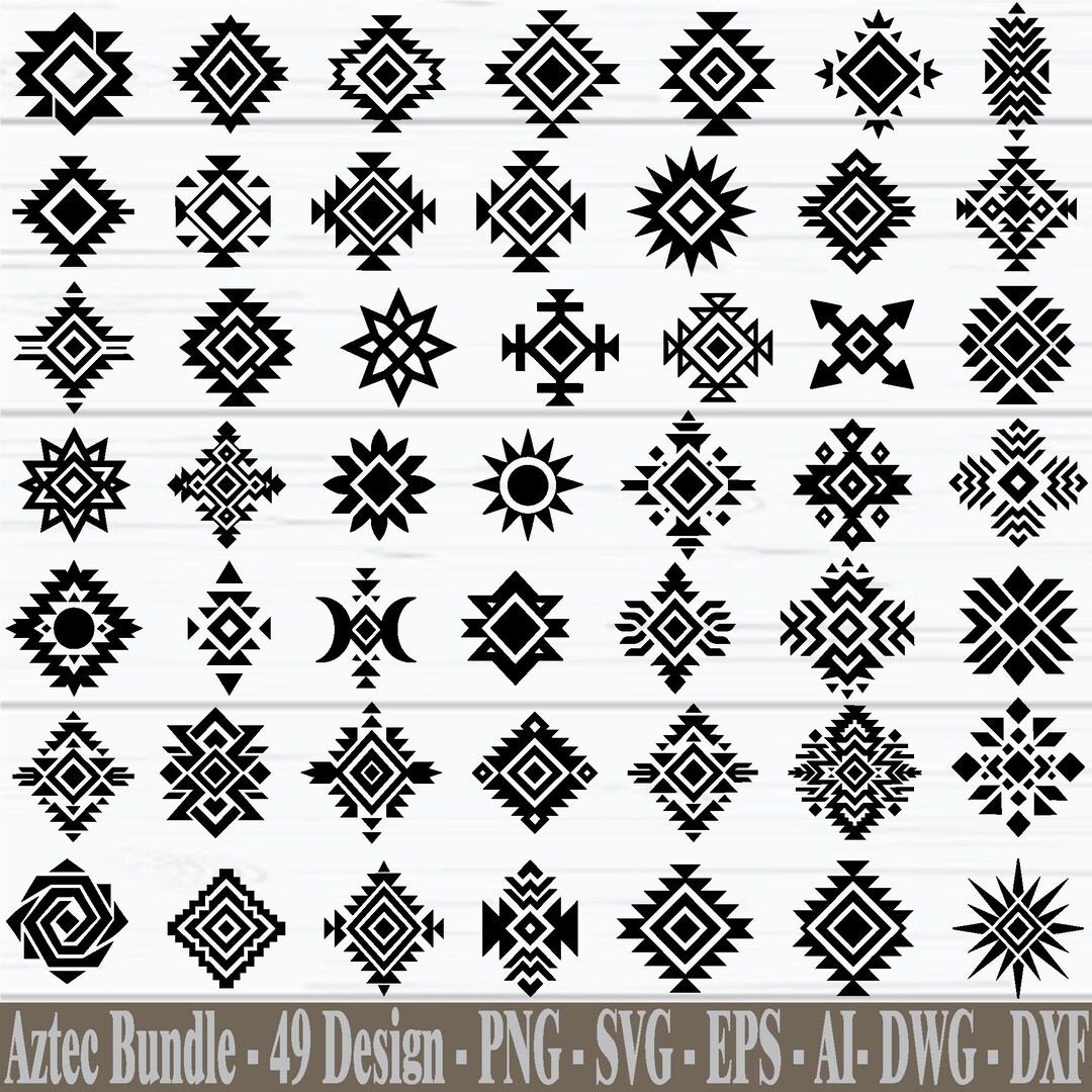 Aztec SVG Bundle, Tribal Svg, Aztec Pattern Svg, Southwestern Elements ...