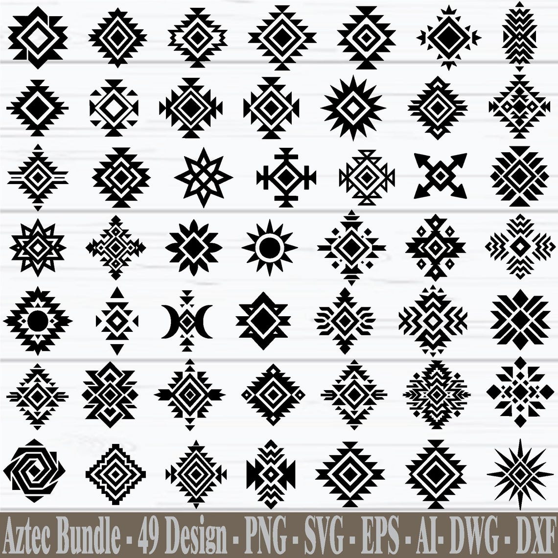 Aztec SVG Bundle, Tribal Svg, Aztec Pattern Svg, Southwestern Elements ...