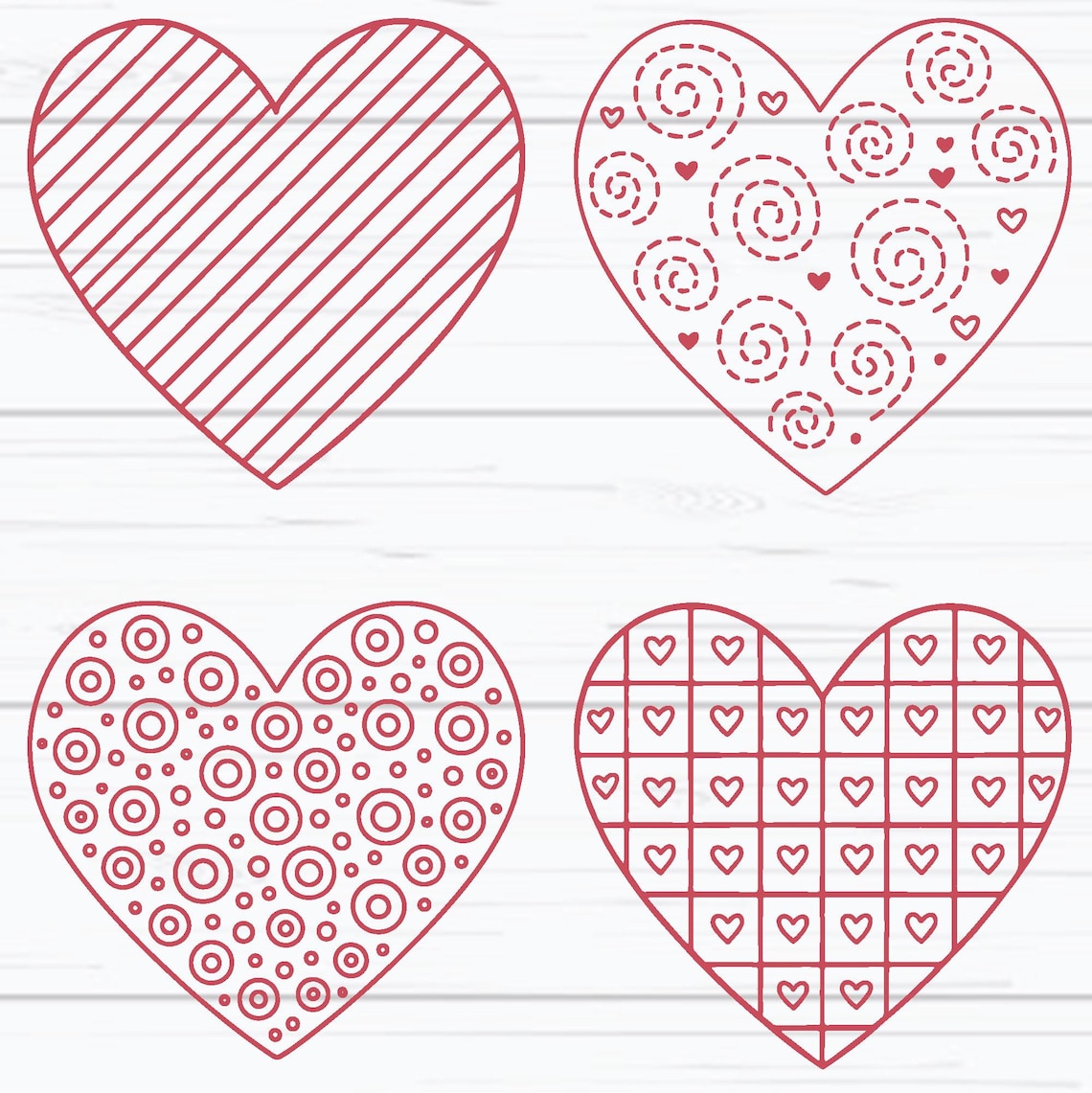 Hearts SVG, Valentines Decor, Vector Hearts Svg, Heart Cutting ...