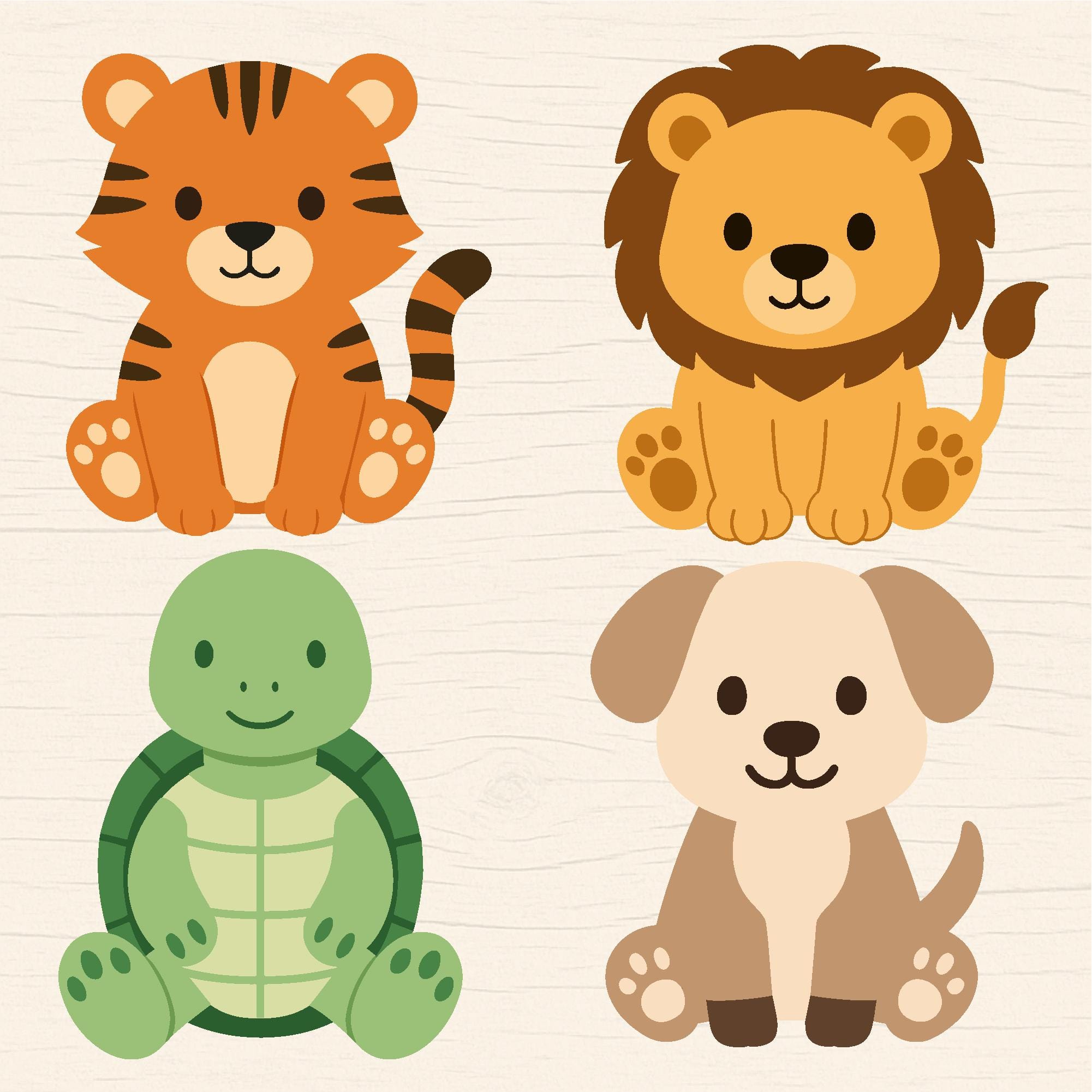 Woodland Animals SVG, Cute Animals SVG, Animals Layered Clipart, Bear ...