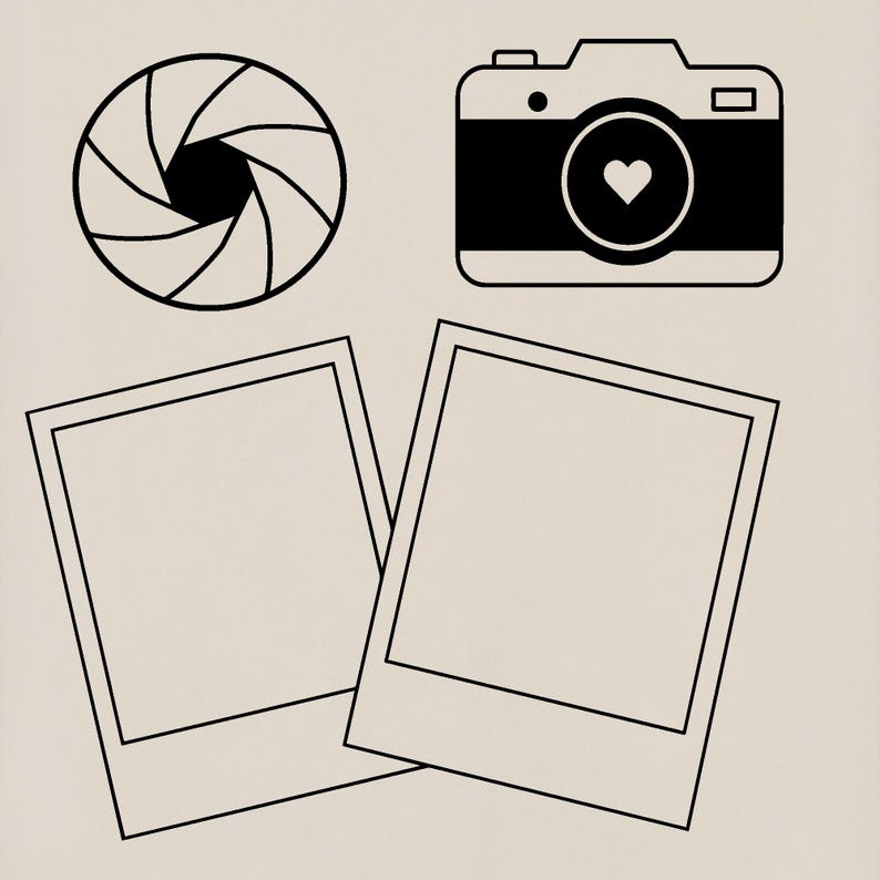 Camera SVG, Photo Frame SVG, Photography SVG, Camera Heart Svg, Photo ...
