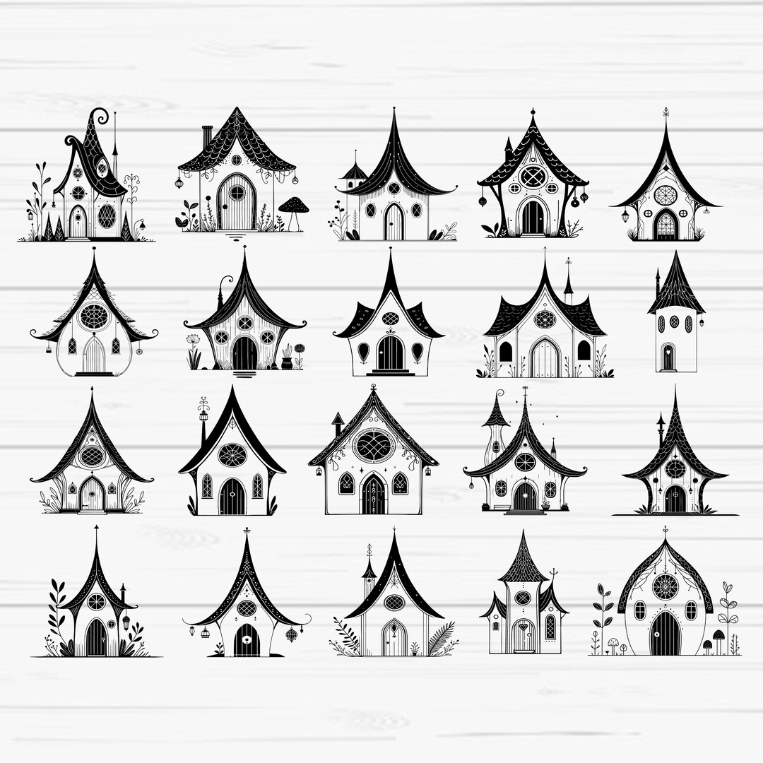 Fairy House SVG, Gnome House SVG, Magic House SVG, Mushroom House Svg ...