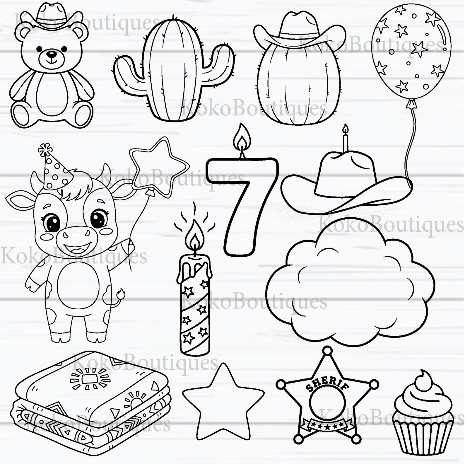 Cowboy Birthday SVG Bundle, Western Party Svg, Cute Western Birthday ...