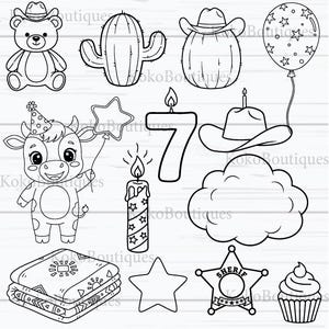 Cowboy Birthday SVG Bundle, Western Party Svg, Cute Western Birthday ...