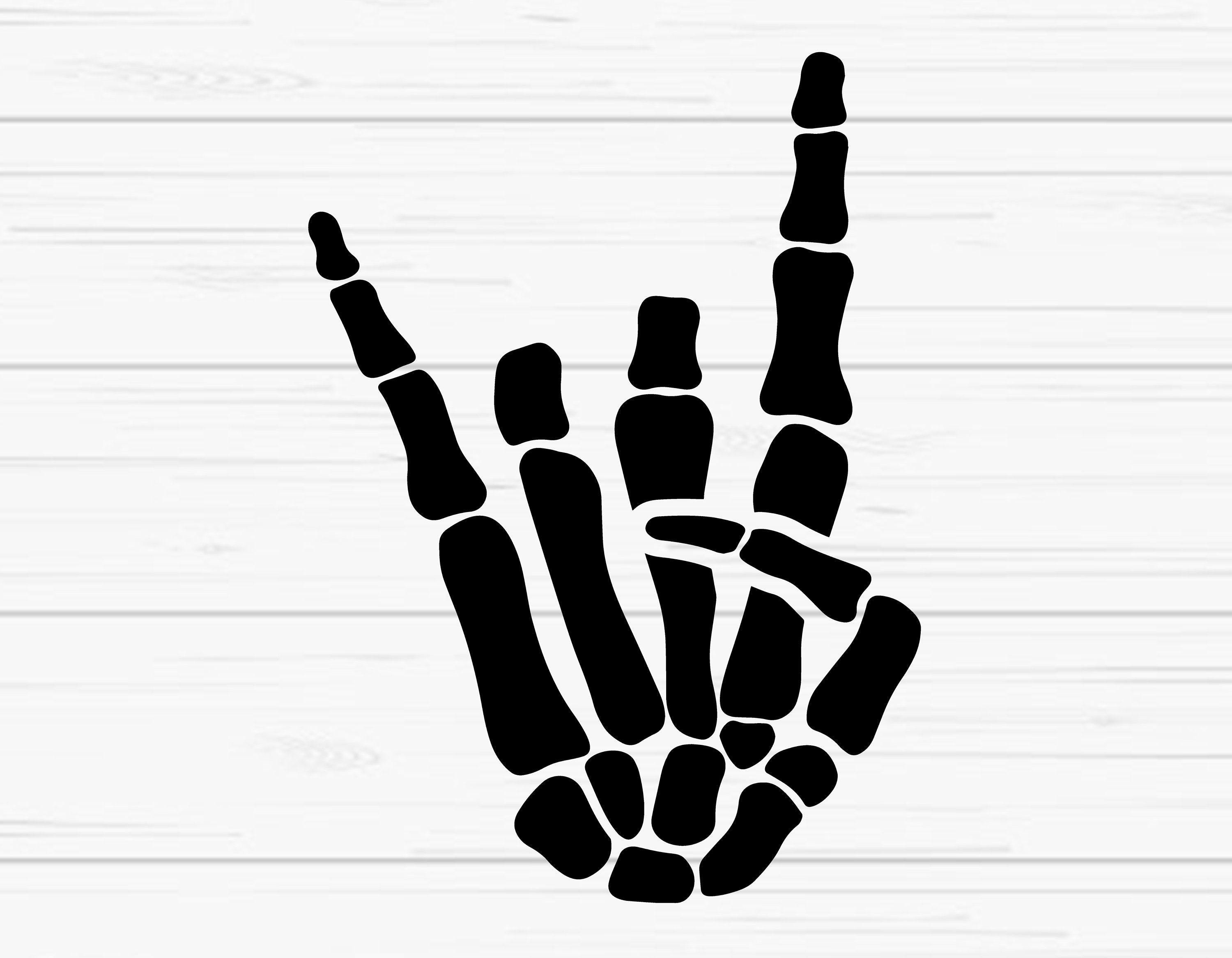 Skeleton Hands SVG, Skeleton SVG, Hand SVG, Rock Hand Svg, Middle ...