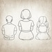 Family Sitting SVG, Big Family SVG, Parents and Kids Outline, Mother's ...