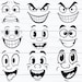 Cartoon Emotion Faces SVG, Kawaii Face Svg, Emotion Faces Svg, Funny ...