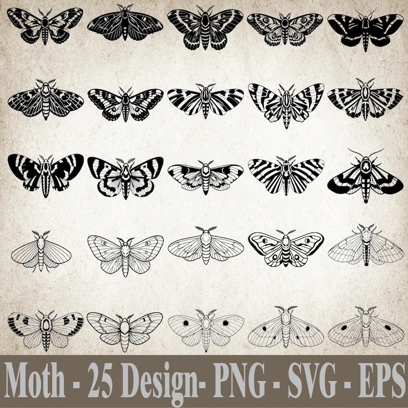 Gothic Moth Svg - Etsy