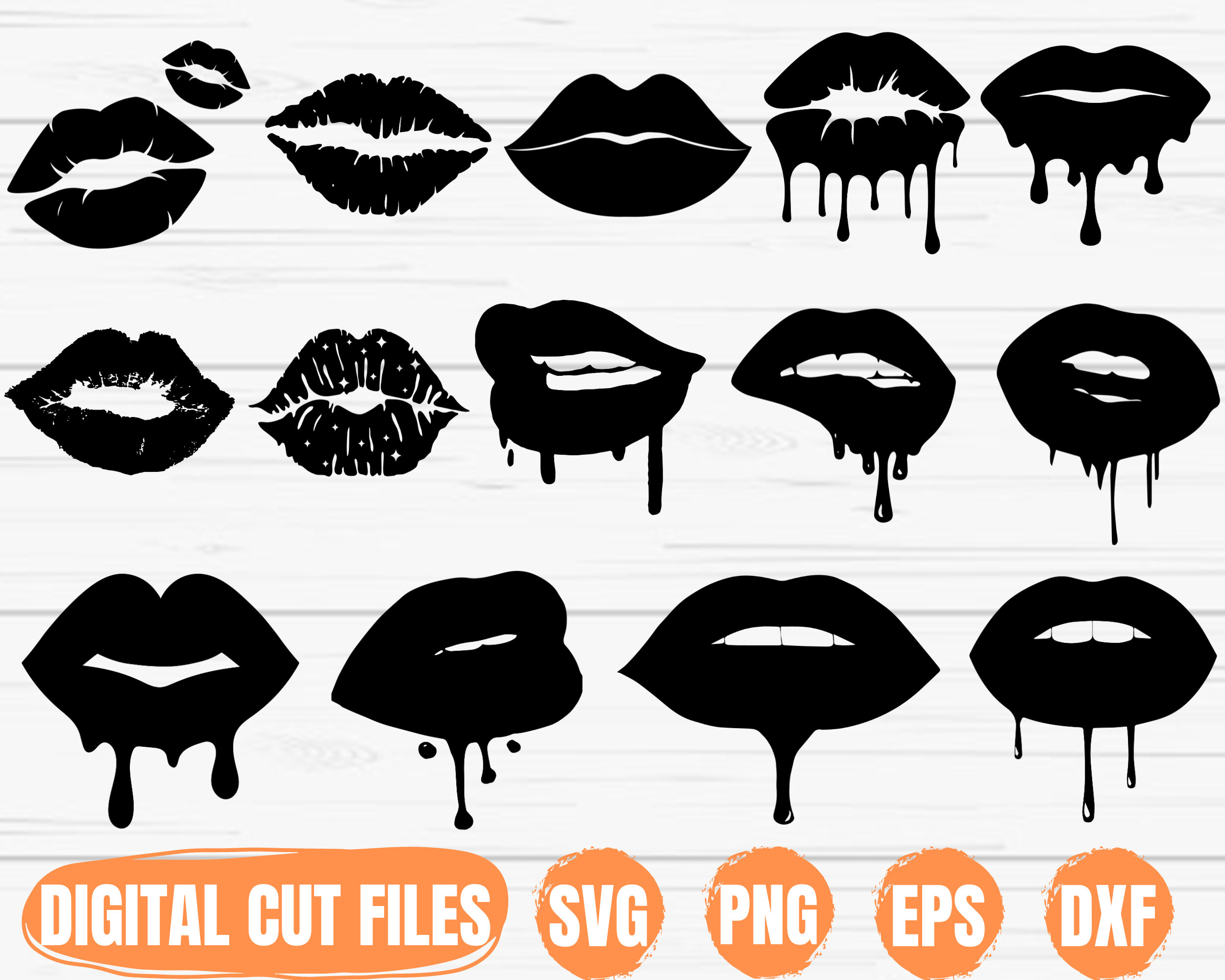 Drip Lips SVG Lips SVG Lipstick SVG Kiss Svg Biting - Etsy