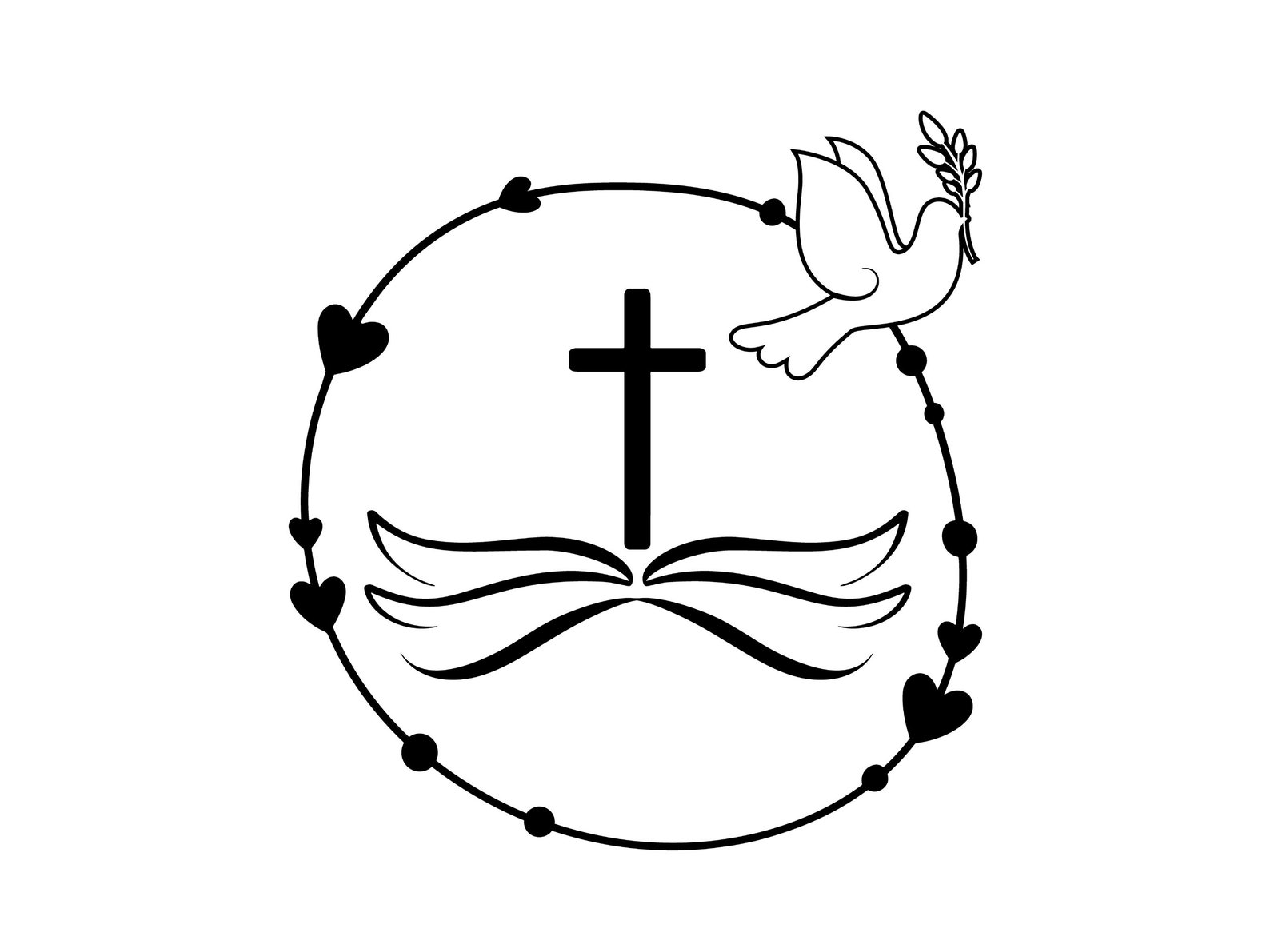 Baptism Communion SVG, First Holy Communion Decorations SVG, Catholic ...