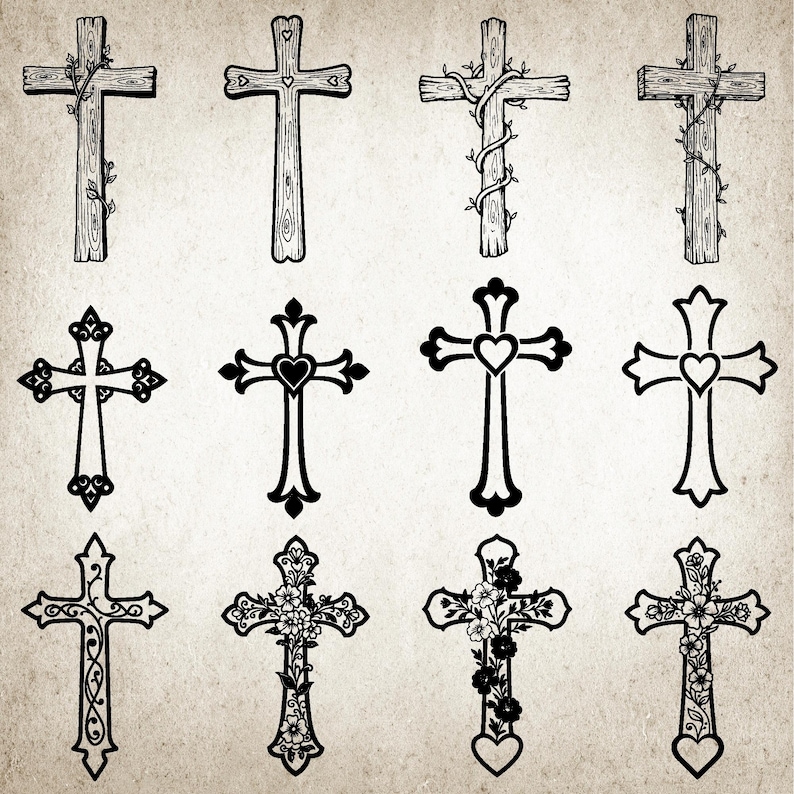 Cross SVG, Christian Cross SVG, Floral Cross SVG, Vintage Cross Svg ...