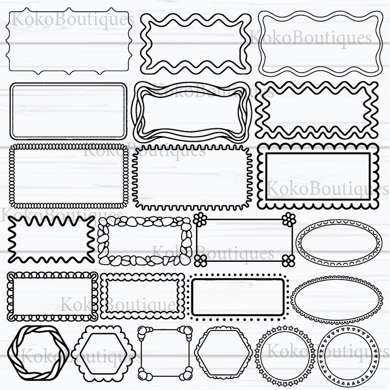 Decorative Frame SVG, Rectangle Frame Svg, Vintage Frames Svg, Oval ...