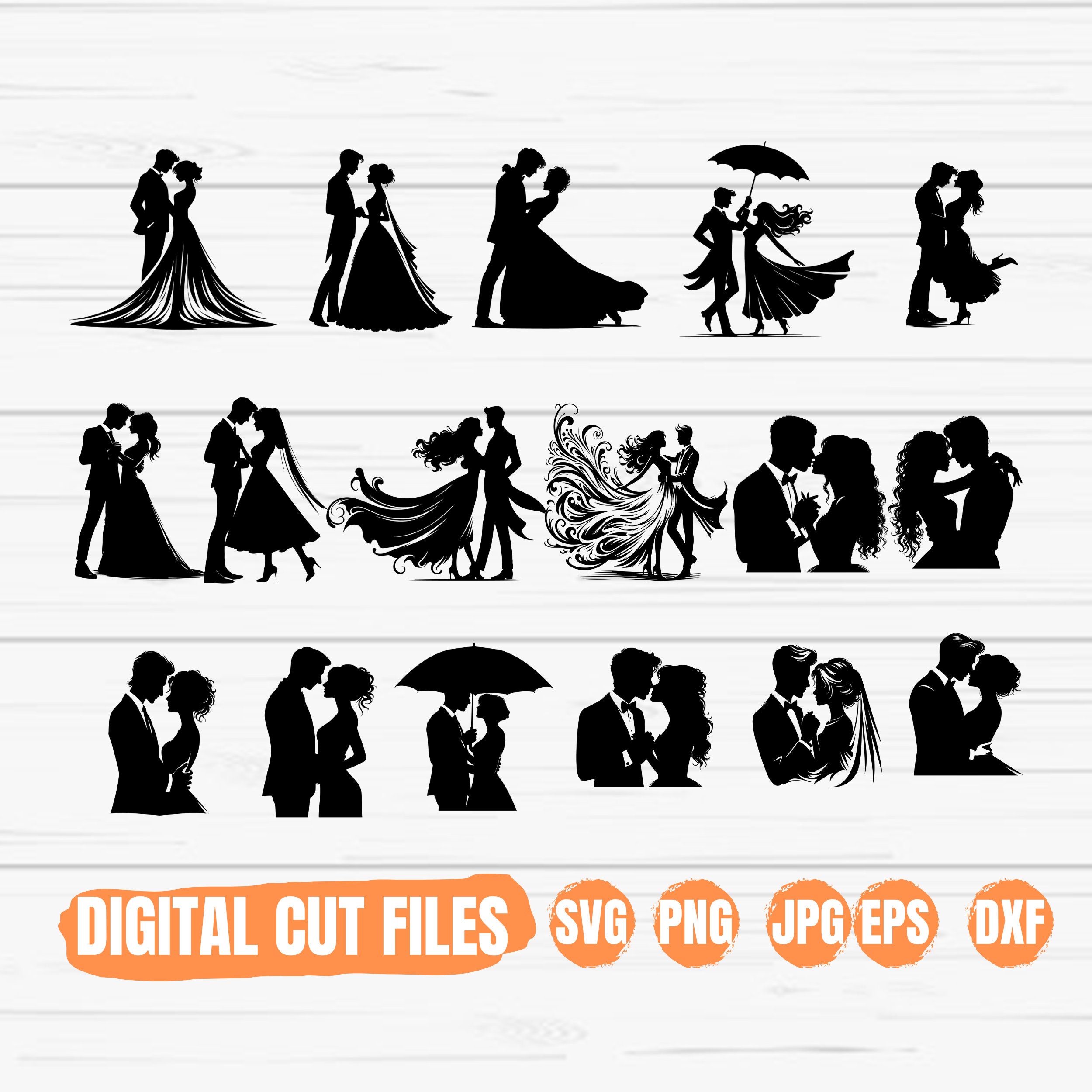 Bride and Groom SVG, Wedding SVG, Wedding Couple SVG, Engagement Svg ...