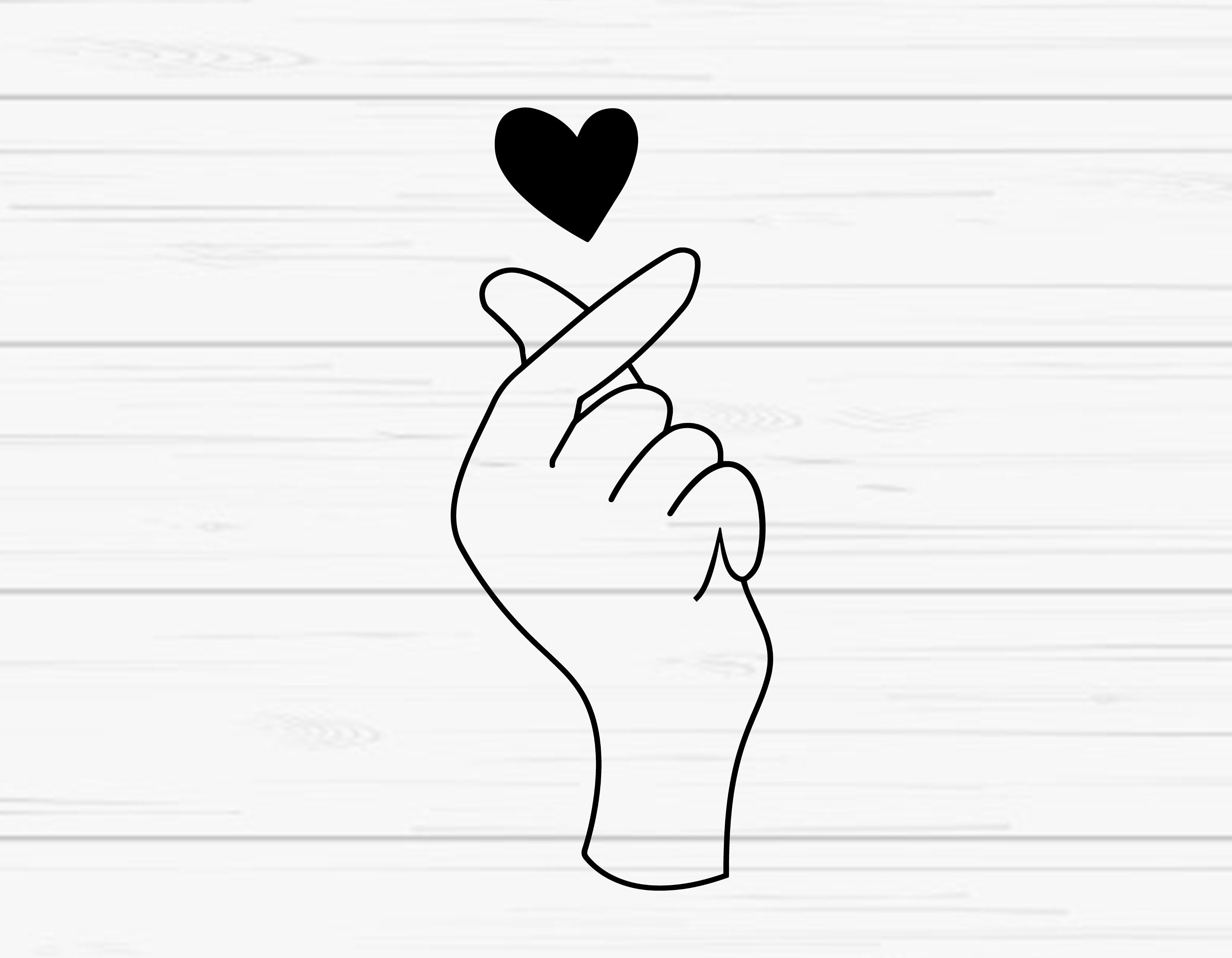 Korean Finger Heart SVG Hand Heart SVG Kpop Heart SVG - Etsy