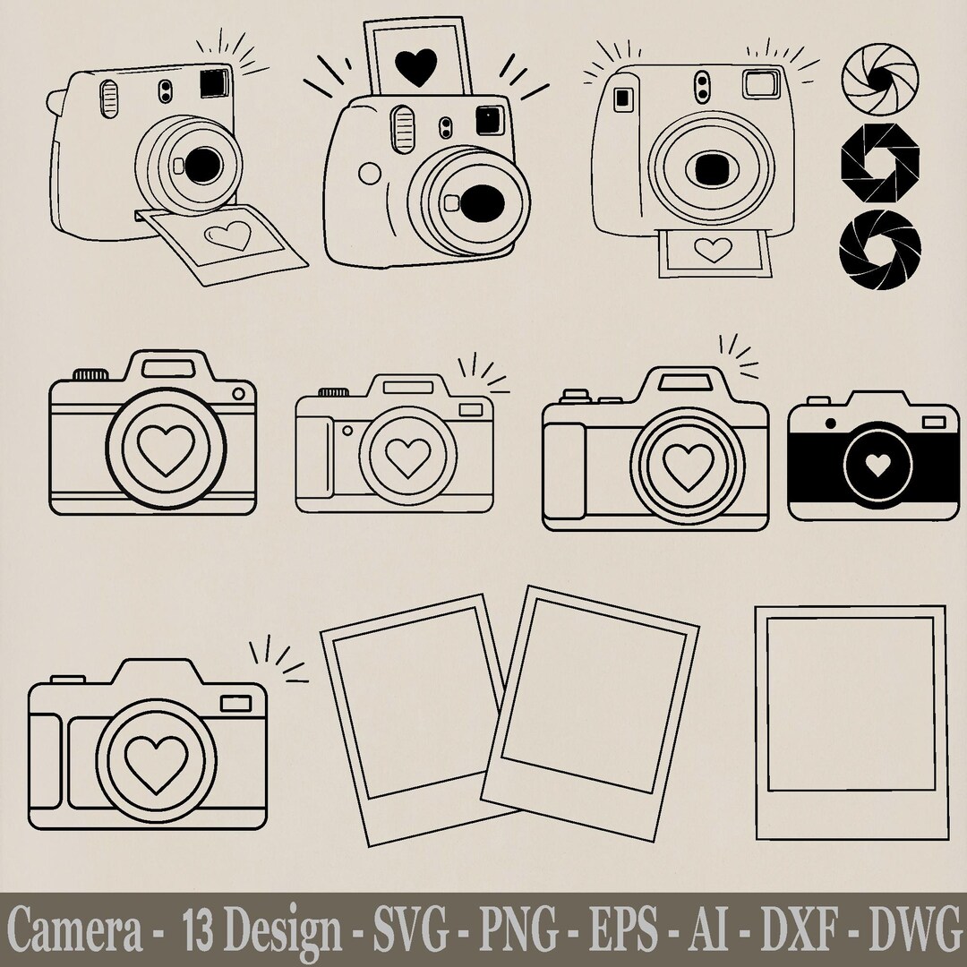 Camera SVG, Photo Frame SVG, Photography SVG, Camera Heart Svg, Photo ...